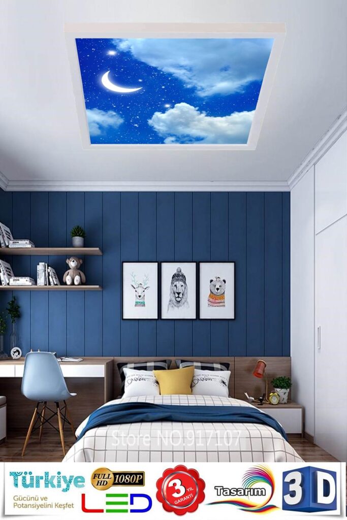 Ay Dede 60x60 Çocuk odası avize modelleri, 54wat led, tavana model ...